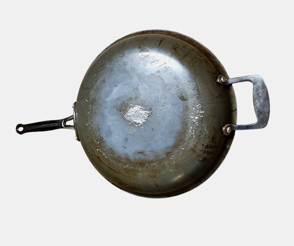 OrGreenic Skillet 12" Ceramic Non Stick Frying Pan Green 2 Handles ...