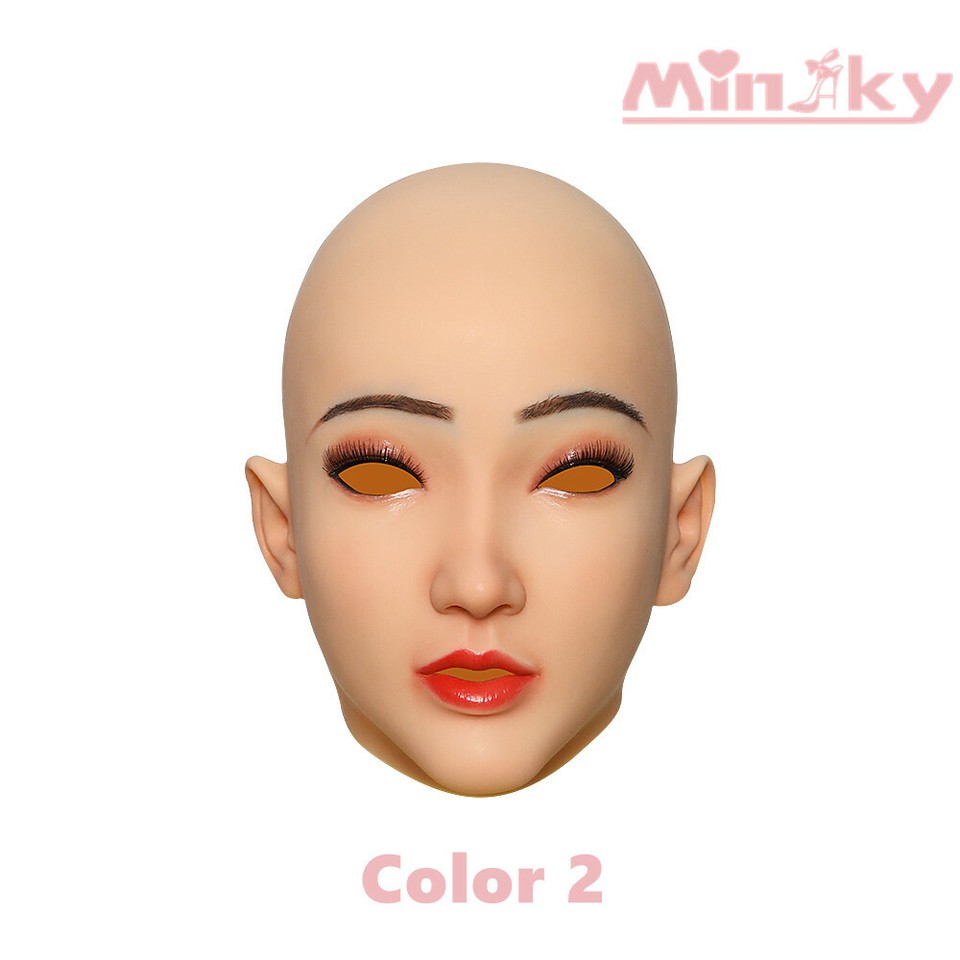Minaky Realistic Silicone Female Face Mask Full Mask for Drag Queen ...