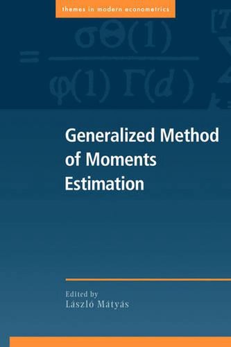 Generalized Method of Moments Estimation by Matyas, Laszlo (English ...