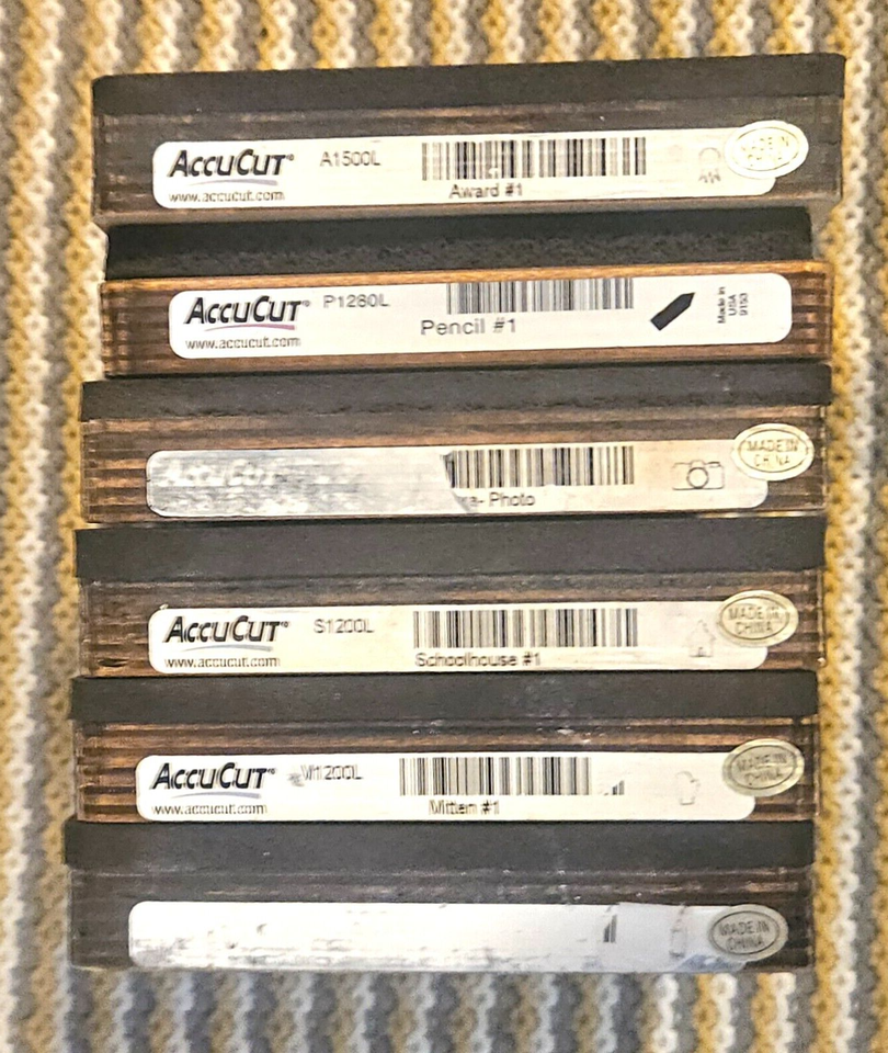 AccuCut Systems 6 Dies - CAMERA - AWARD - - 6"x 5"x 1" - Excellent ...