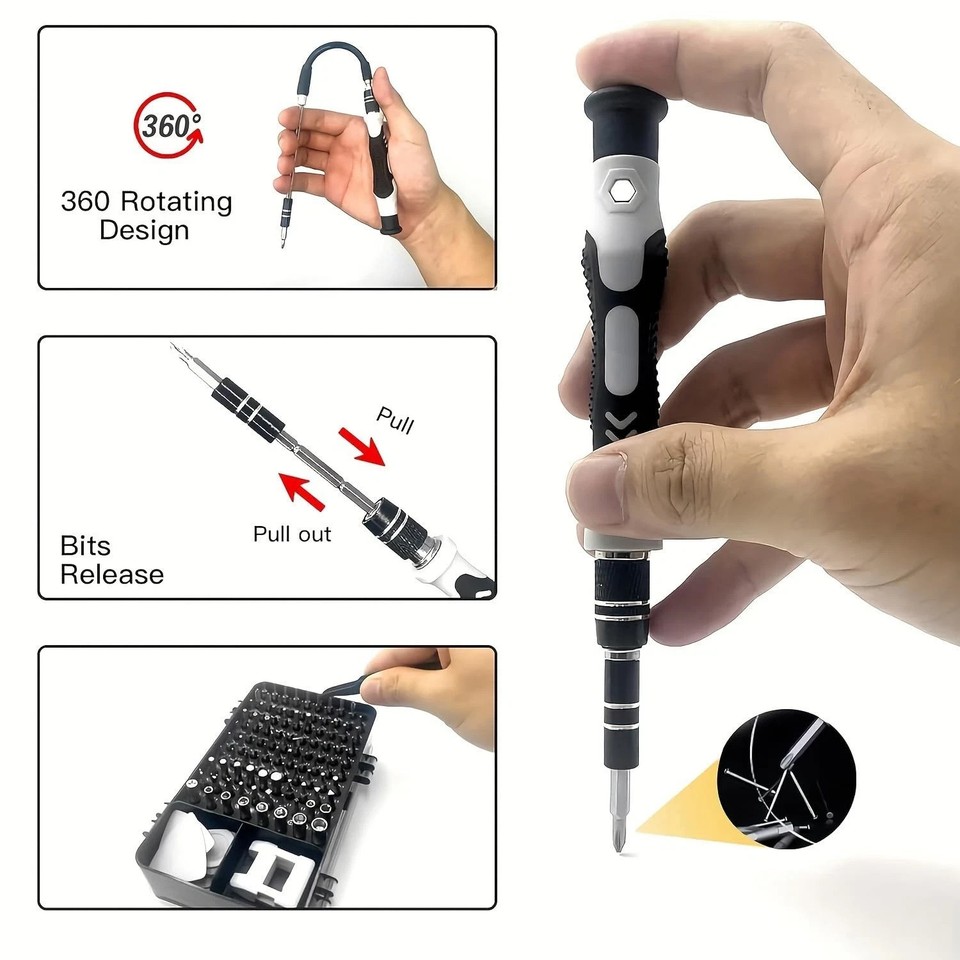 115 in 1 Mini Magnetic Precision Screwdriver Set PC Phone Electronics ...