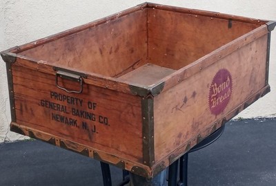 Antique Bond Bread Wood Crate General Baking Co. Newark NJ Advertising ...