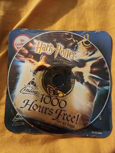 VTG HARRY POTTER America Online Collectible / Install Disc, AOL CD ...
