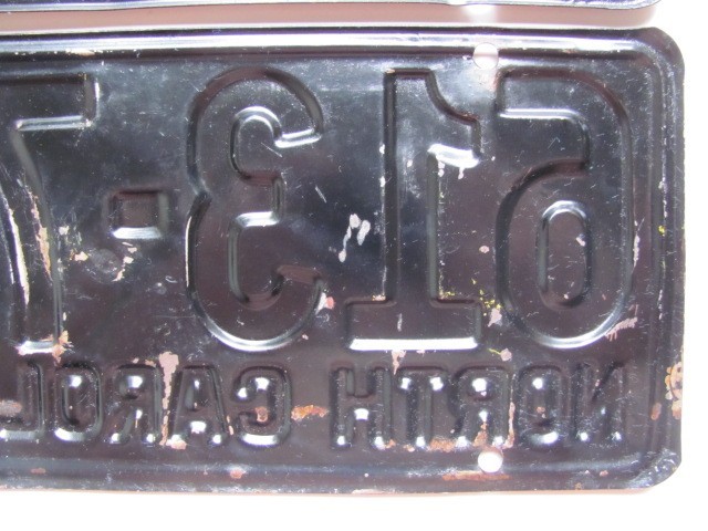 1955 NORTH CAROLINA NC LICENSE PLATE PAIR (2), 613-748, ORIGINAL ...