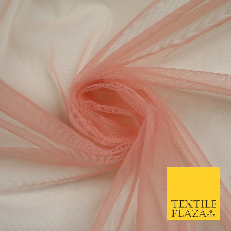 OVER 90 COLOURS - Soft Plain Sheer Tulle Net Fabric Tutu Fairy Veil ...