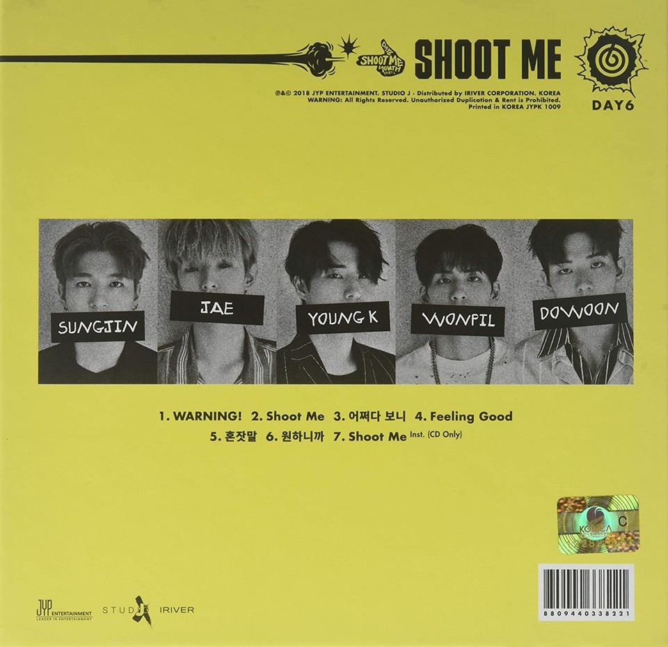 Day6 Shoot Me: Youth Part 1 (CD) 8809440338221 | eBay
