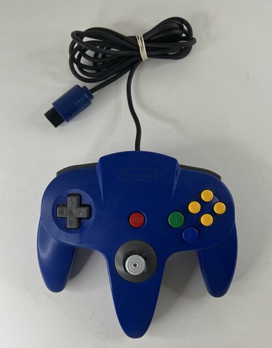 Nintendo 64 N64 Authentic Blue Controller OEM Tested and Works | eBay