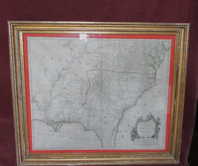 Antique Florida Louisiana North South Carolina Virginia Map 1700's by ...