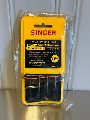 Singer sewing machine vintage yellow band Needles 48 needles NOS- 12 ...