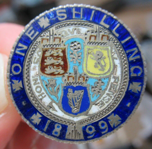1899 UK Victoria Silver Shilling Colored Coin, Part of Jewelry, Love ...