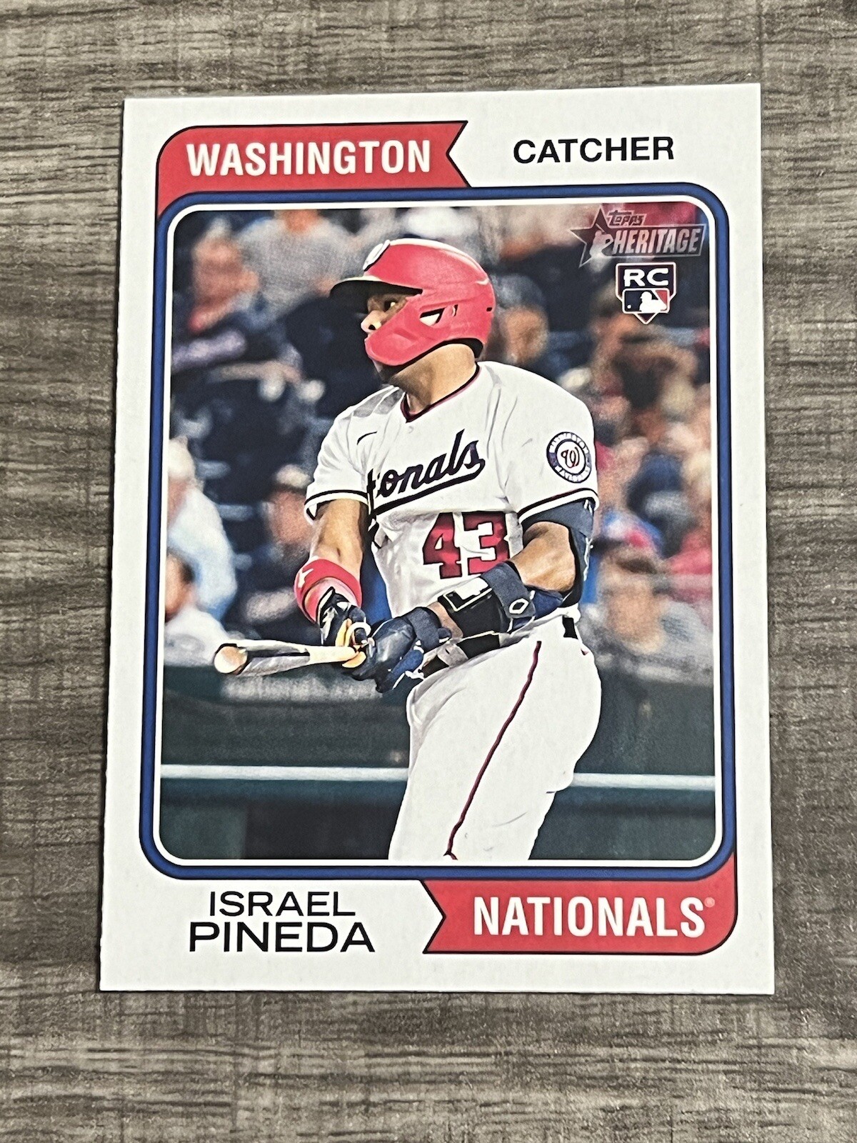 2023 Topps Heritage - #259 Israel Pineda Rookie Card - Washington ...