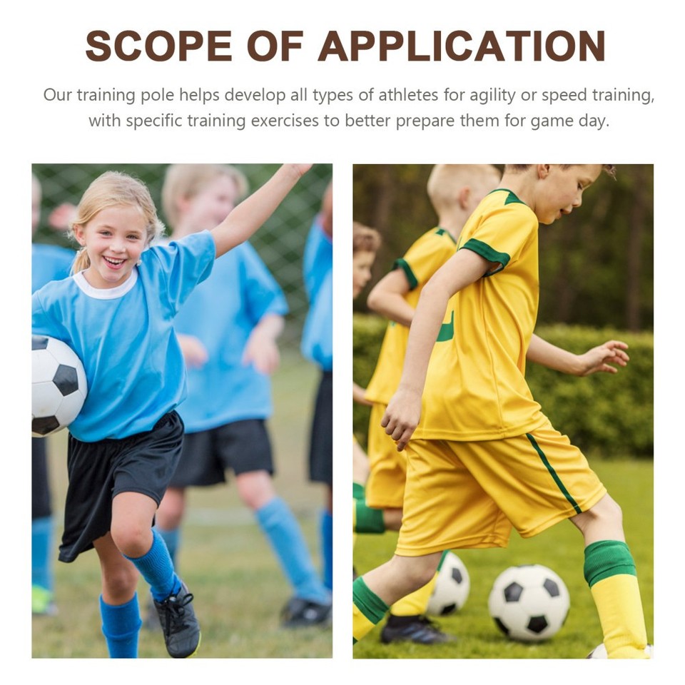 Folding Soccer Pole Football Agility Pole Football Agility Training ...
