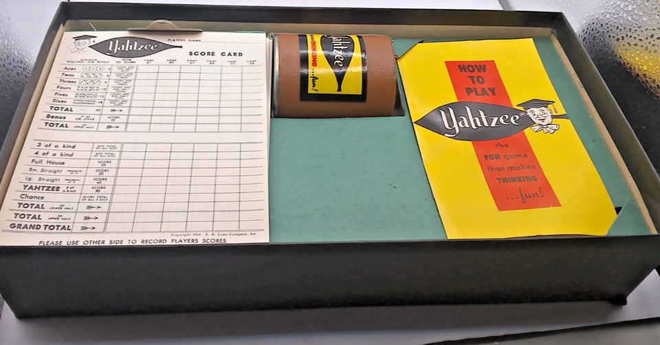 Vintage 1967 Yahtzee Game, Original Box and Game Pieces | eBay