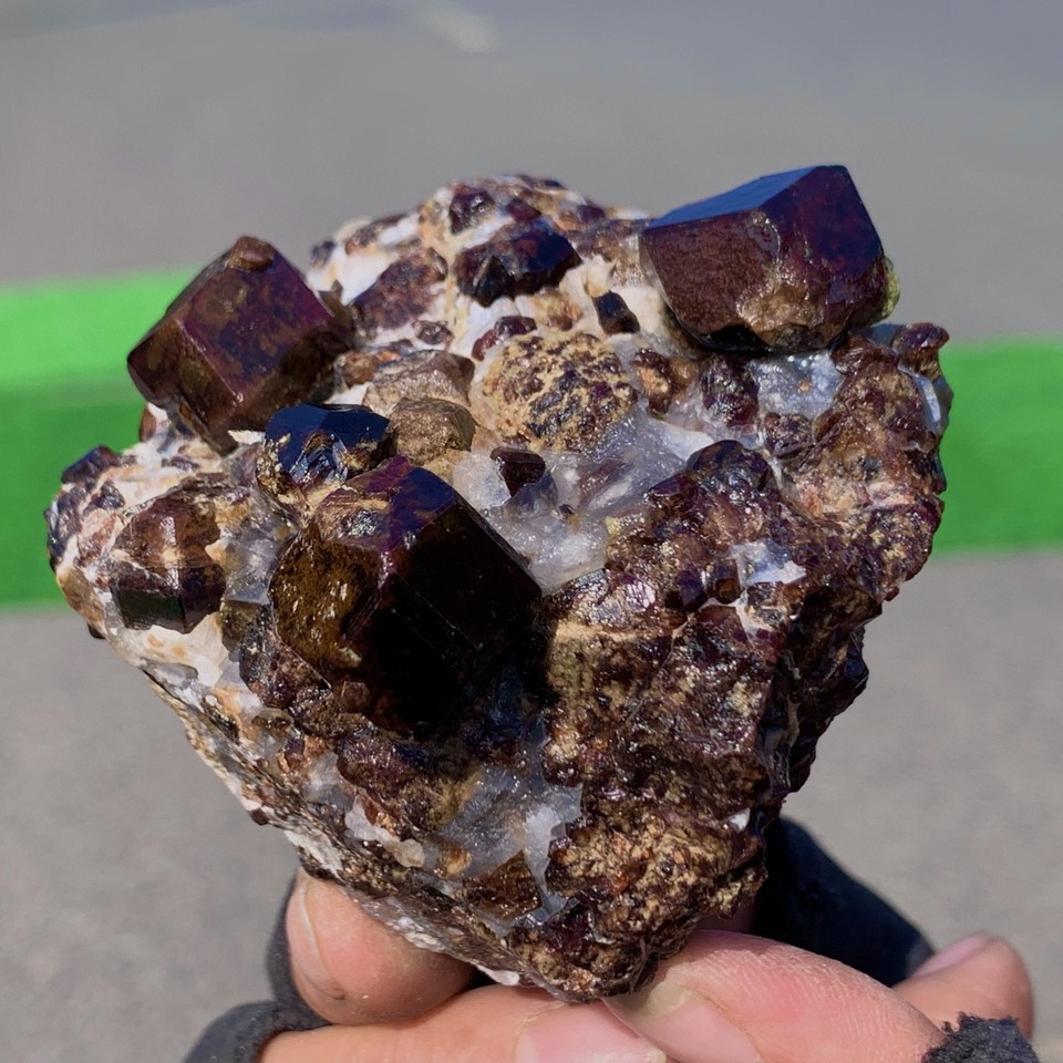 296G Natural Garnet with rock Gorgeous rough raw Crystal Mineral Specimen | eBay UK