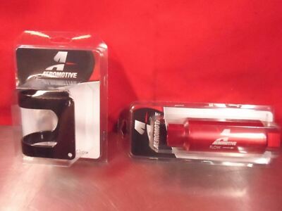 Aeromotive 12335 40 MICRON ORB-10 RED FILTER NEW 12701 2" BRACKET | eBay