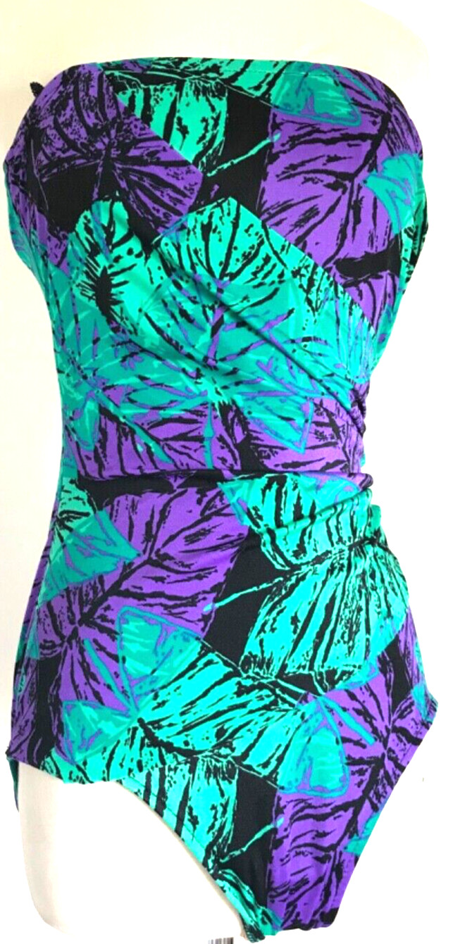 Vintage Catalina One Piece Swimsuit Tube Retro Purple… - Gem