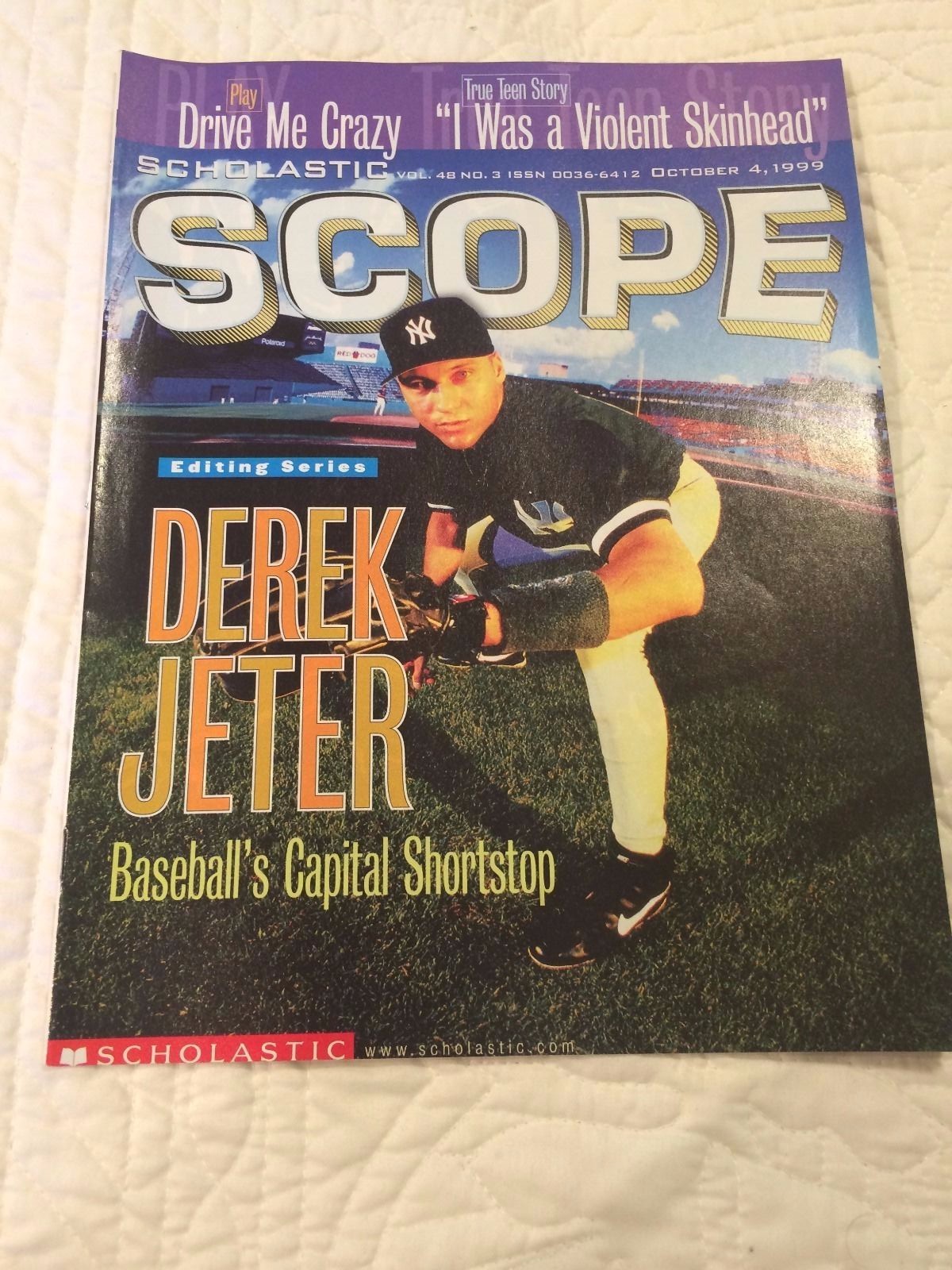 1999 SCHOLASTIC SCOPE MAGAZINE W/ DEREK JETER COVER & ARTICLE | eBay