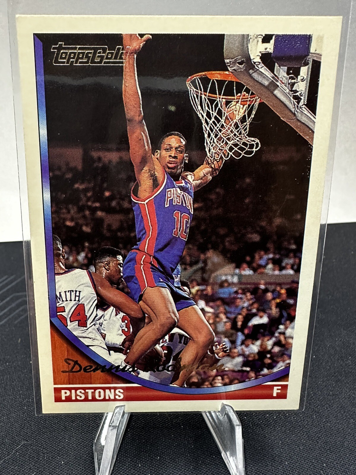 💥1993-94 Topps Gold Dennis Rodman Basketball Card Detroit Pistons #77 ...