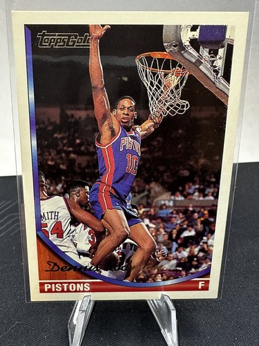 💥1993-94 Topps Gold Dennis Rodman Basketball Card Detroit Pistons #77 ...