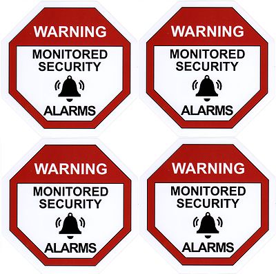 Alarm Warning Sticker, Home Security Vinyl Decal, Burglar House ...