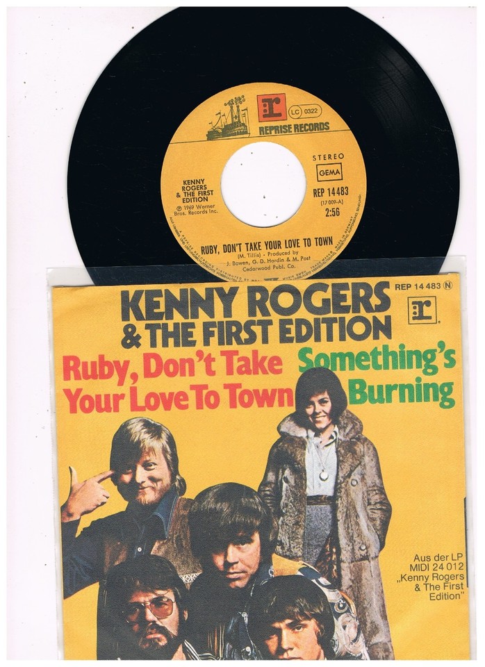 7" - Kenny ROGERS & FIRST EDITION - RUBY / SOMETHINGS BURNING - german ...