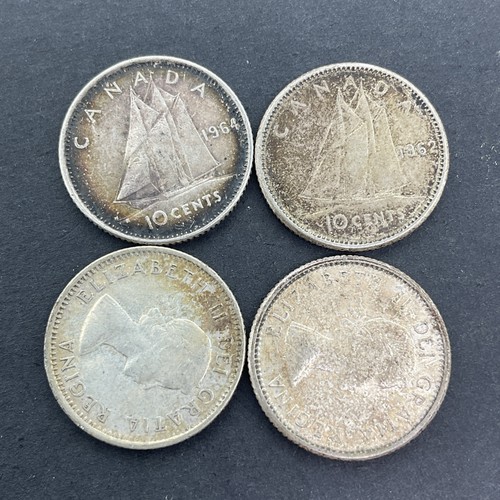 Lot of 4 Silver Canada Dimes | eBay