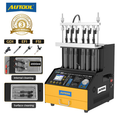 AUTOOL CT500 GDI EFI TSI Ultrasonic Fuel Injector Cleaner&Tester ...