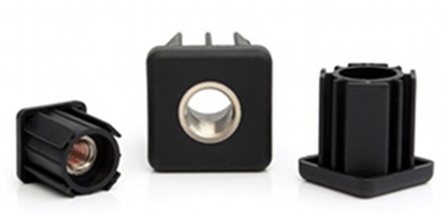 4 X Threaded tube bush insert M8 thread 30x30 leveling feet foot ...