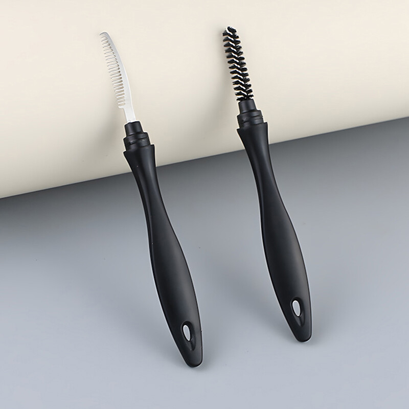 Black Spiral Eyebrow Brush With Transparent Dust Cover Brow Comb ...