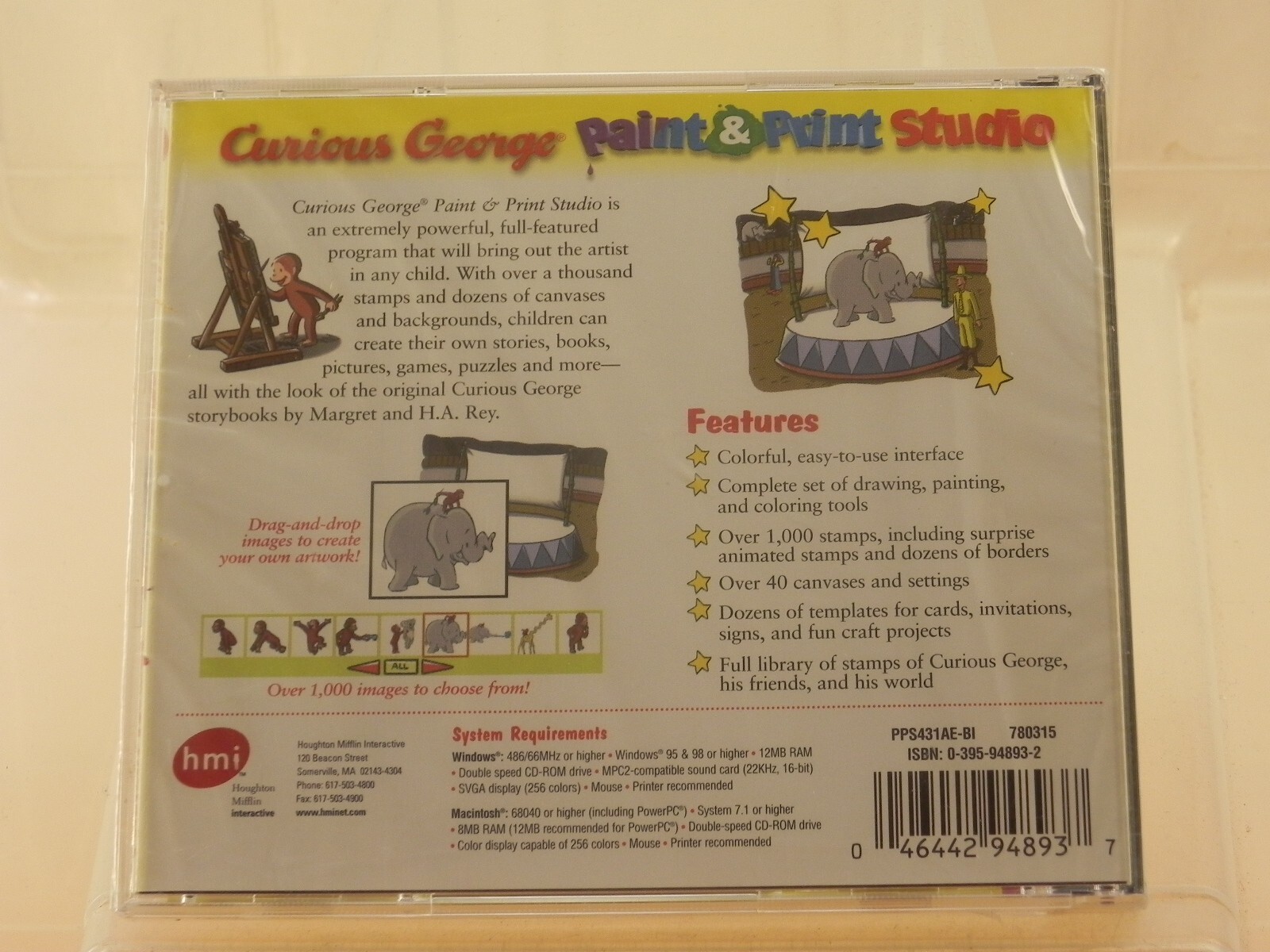 Curious George Paint & Print Studio (Windows/Mac, 1998) for sale online ...