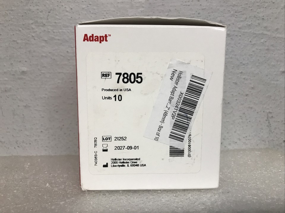 Hollister Adapt 7805 Flat Ostomy Barrier Ring 48mm 10 Count Box 09/2027 ...