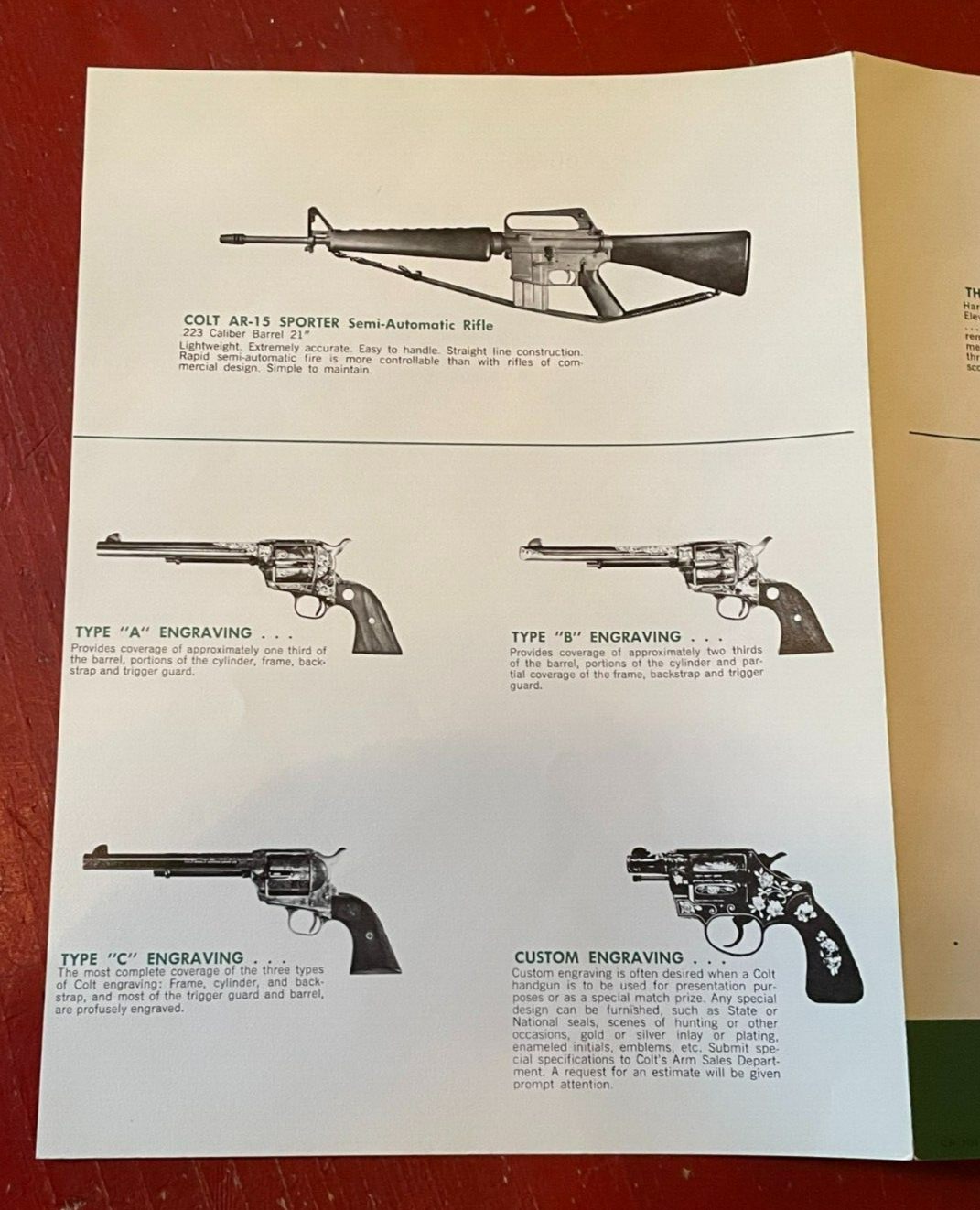 Colt's Handguns Rifles Fold Out Pamphlet Brochure | eBay