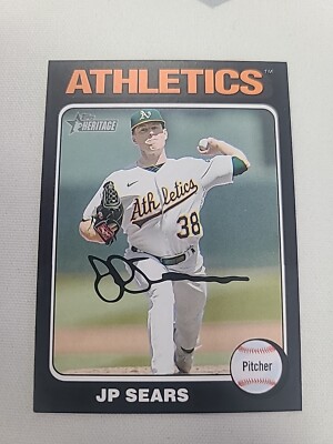 2024 Topps Heritage Black Border JP Sears Oakland Athletics #325 | eBay