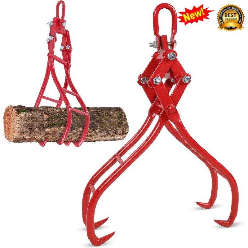 Timber Claw Hook Log Lifting Tongs Heavy Duty Grapple 28in Lumber ...