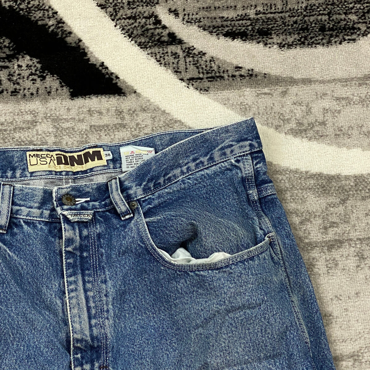 Vintage Mecca DNM Pant 38 Blue Jeans Denim Y2K Skater Baggy Vintage Mecca DNM Pant 38 Blue Jeans Denim Y2K Skater Baggy