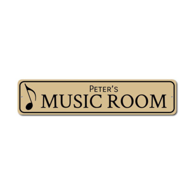 Music Room Sign, Music Note Decor, Musician Singer Name Metal Decor ...