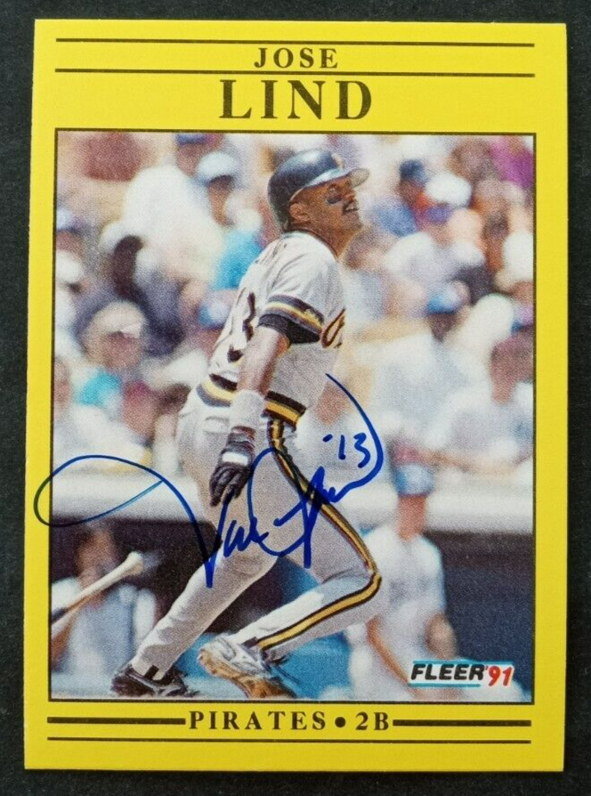 1991 Fleer SIGNED: Jose Lind, PIRATES #43 | eBay