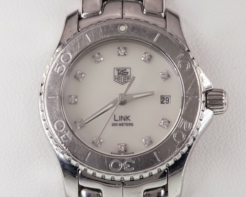 TAG Heuer Acier Inoxydable Femmes Quartz Lien Watch W / Mop Cadran ...