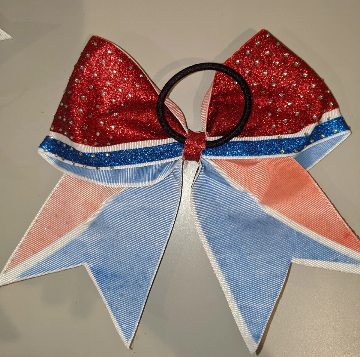 Red White And Blue Cheer Bow