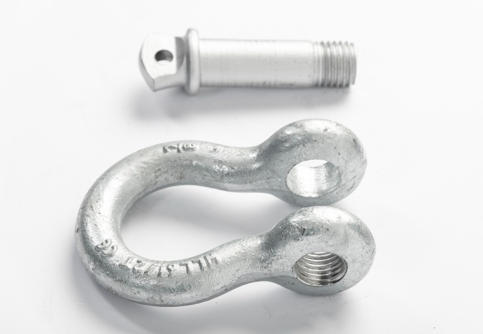4x 7/8" Bow Shackle D-Ring Zinc Plated w 1" Clevis Screw Pin 14000 lbs ...