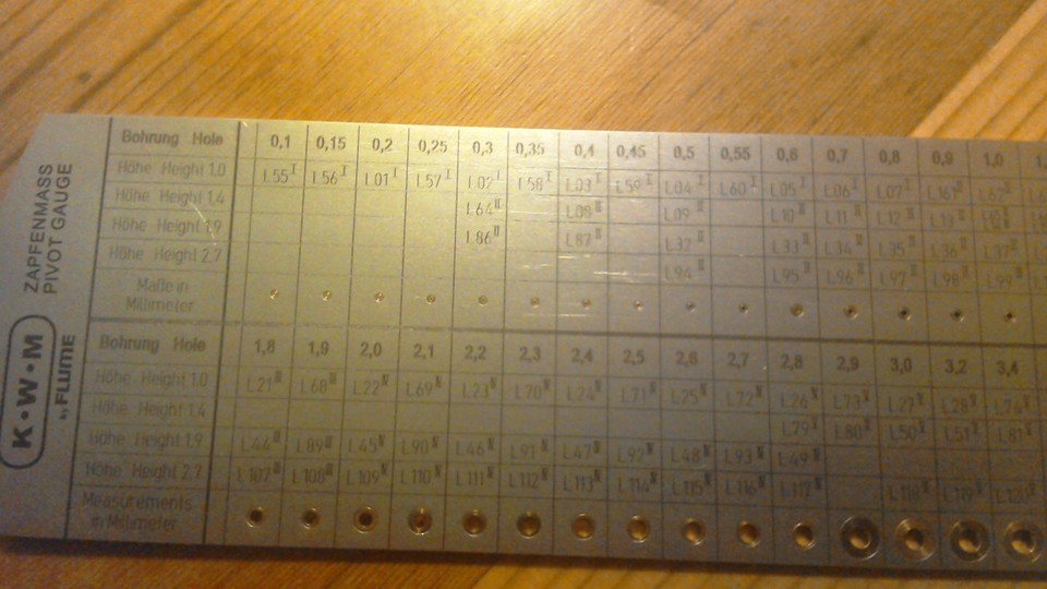 Watchmakers KWM pivot gauge press Bushing Tool Germany | eBay