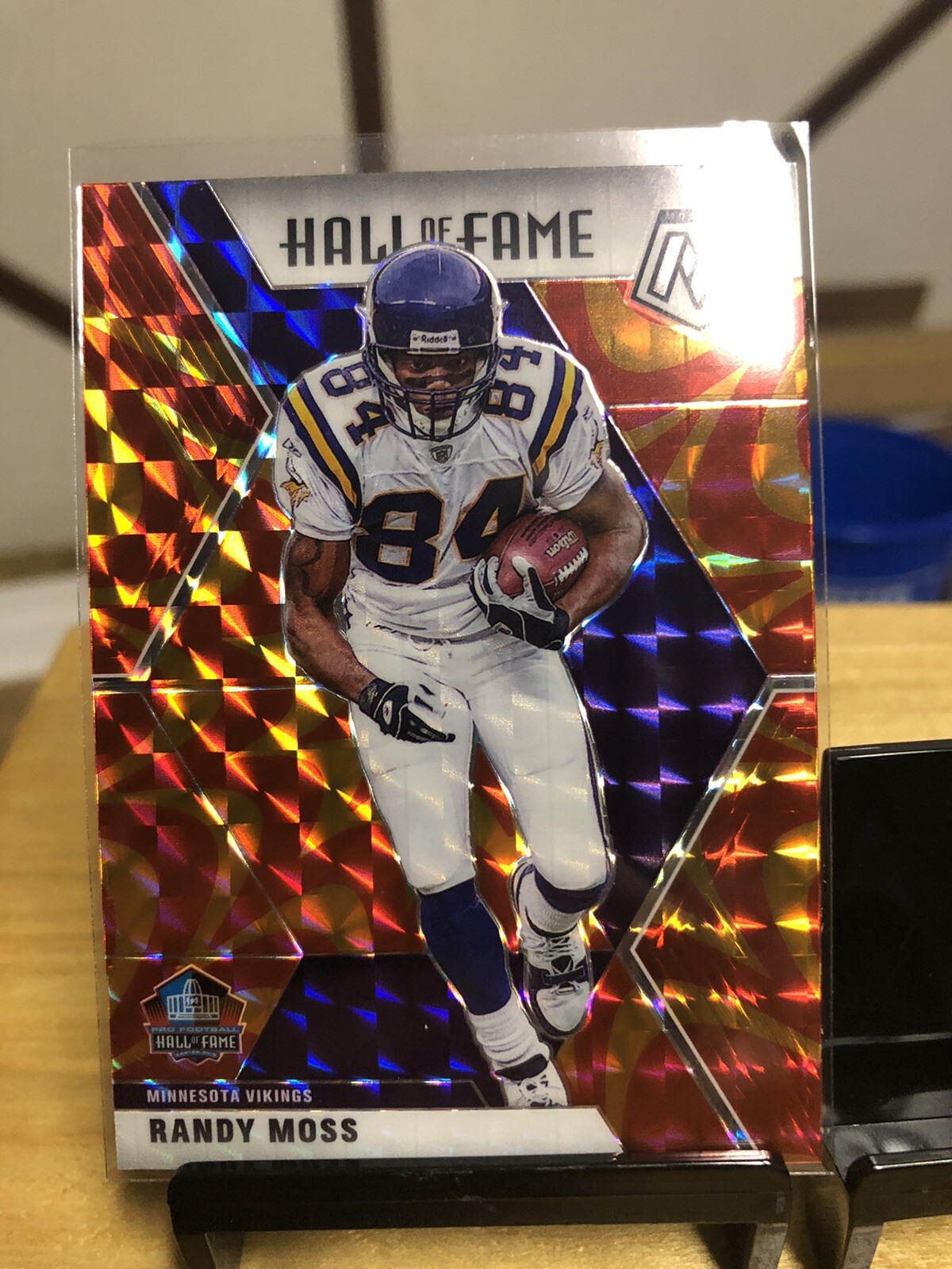 2020 Panini Mosaic Randy Moss Hall Of Fame Orange Prizm #283 Minnesota ...
