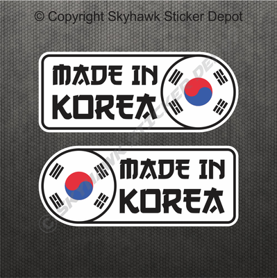 Made In Korea Car Sticker Set Vinyl Decal Flag Sticker For Hyundai ...