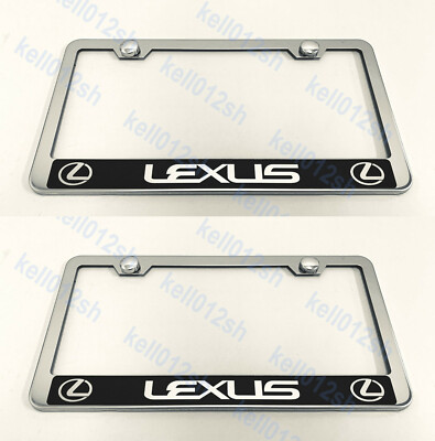 2pcs [LexusReversed Style] STAINLESS STEEL CHROME License Plate Frame ...