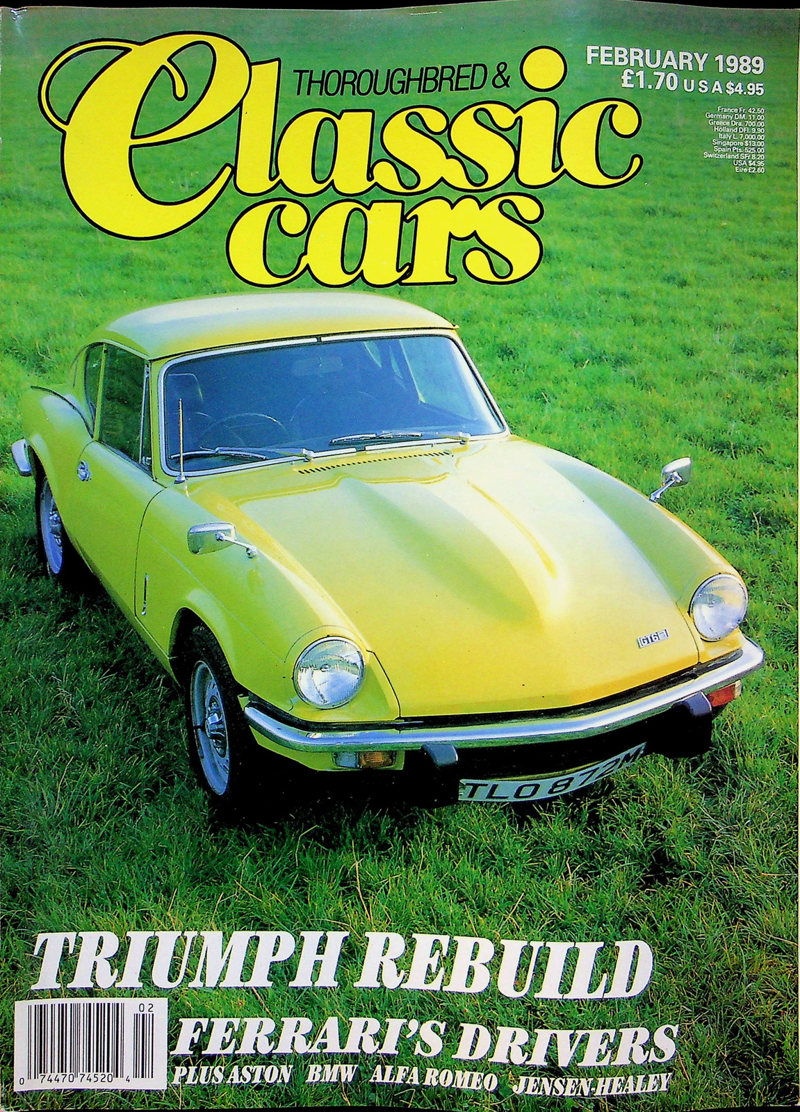Thoroughbred & Classic Cars Magazine February 1989 Vol 16 No 5 Triumph ...