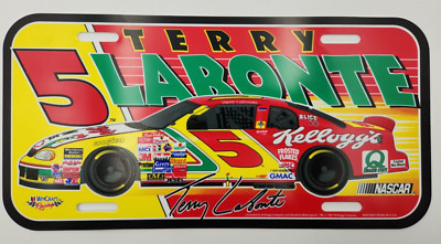 Terry Labonte License Plate NASCAR #5 WinCraft Kelloggs Quaker State | eBay