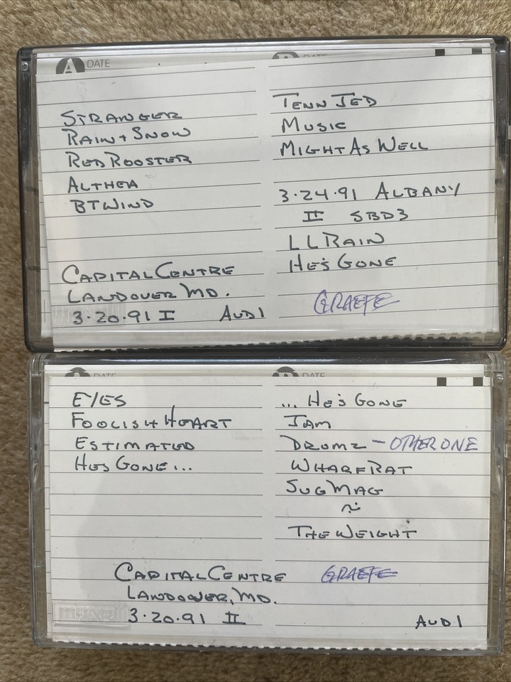 Grateful Dead Live Cassettes: Capitol Center, Landover MD 3-29-1991 | eBay