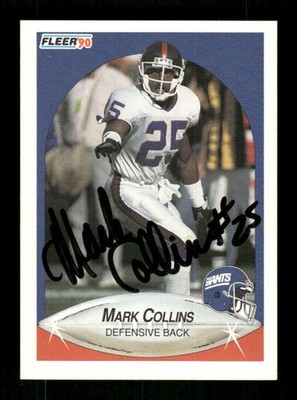 1990 Fleer Football 66 Mark Collins signed auto autograph BXCP49 | eBay