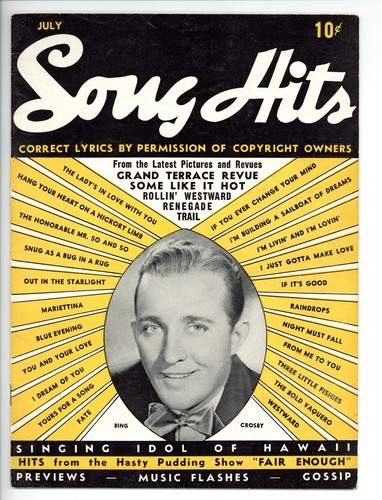 Song Hits Magazine Vol. 3 #2 FN- 5.5 1939 Low Grade | eBay