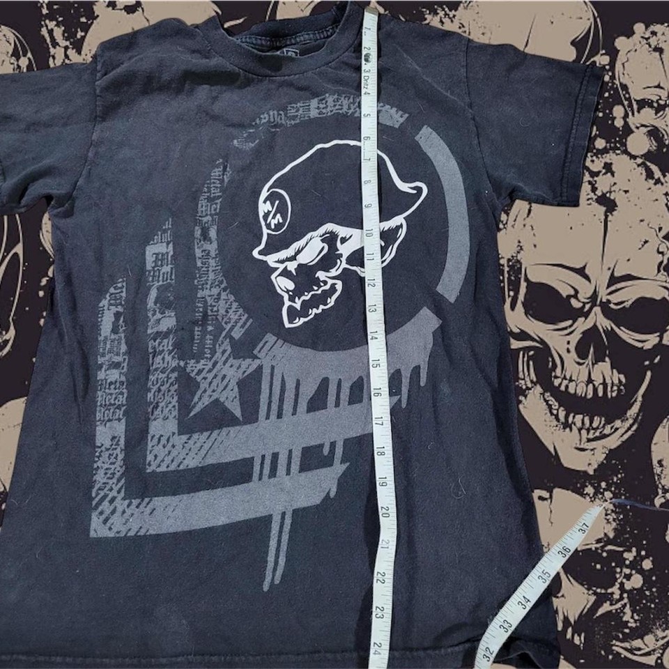 Metal Mulisha Skull Graphic T Shirt Men’s Small Black Y2K Moto BMX Tee ...